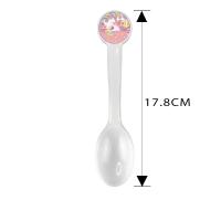 China Personalized Blank Sublimation Spoon Printable Children's White Kids Plastic Spoon for sale