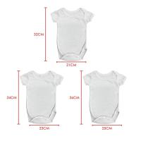 China Custom Blank White Short Sleeve Sublimation Baby Romper For Sublimation Photos Printing for sale