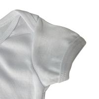 China Custom Blank White Short Sleeve Sublimation Baby Romper For Sublimation Photos Printing for sale