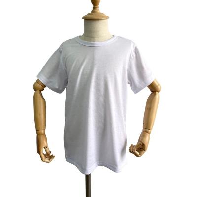 China Heat Transfer Printing Polyester Sublimation T Shirt Blanks White Short Sleeve 200g for sale