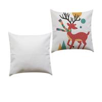 China White Polyester Linen Sublimation Pillow Covers With Zipper Sublimation Pillow Case Blanks for sale