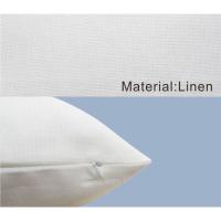 China White Polyester Linen Sublimation Pillow Covers With Zipper Sublimation Pillow Case Blanks for sale