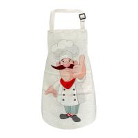 China Printable Blank White Adjustable Linen Sublimation Aprons With Pockets For Adult And Kids Custom Chef Apron for sale