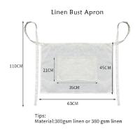 China Custom Printed Linen Sublimation Waist Aprons With Pockets Kitchen Coffee Shop Waiter Apron Sublimation for sale