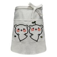 China Custom Printed Linen Sublimation Waist Aprons With Pockets Kitchen Coffee Shop Waiter Apron Sublimation for sale