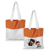 China Custom Sublimation Linen Tote Bag Halloween Trick Or Treat Gift Bag Sublimation Blank Tote Bags for sale