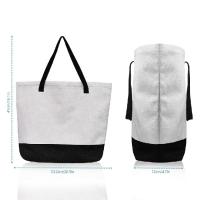 China Large Capacity 380g Linen Sublimation Tote Bags Blanks Custom Print Logo Sublimation Shopping Handbags With Zipper for sale