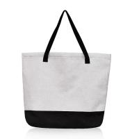 China Large Capacity 380g Linen Sublimation Tote Bags Blanks Custom Print Logo Sublimation Shopping Handbags With Zipper for sale