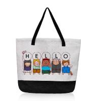 China Large Capacity 380g Linen Sublimation Tote Bags Blanks Custom Print Logo Sublimation Shopping Handbags With Zipper for sale