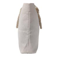 China Twine Knot Straps Beach Tote Bag Blanks Diy Custom Linen Sublimation Shopping Handbag for sale