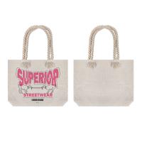 China Twine Knot Straps Beach Tote Bag Blanks Diy Custom Linen Sublimation Shopping Handbag for sale
