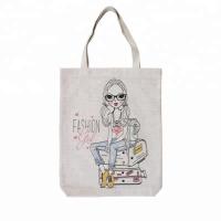 China Different Sizes Of Simple Linen Blank Tote Bags For Sublimation Printing for sale