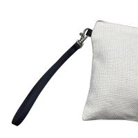 China Portable Blank Sublimation Cosmetic Bag Custom Printing Linen Sublimation Makeup Bag With Zipper Wristlet Makeup Bag for sale