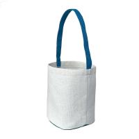 China Blank Linen Sublimation Easter Baskets Custom Print Party Candy Tote Bag Sublimation Easter Bags for sale