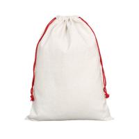 China Custom Logo Linen Sublimation Drawstring Bag Santa Sacks Sublimation Blank Christmas Gift Bags for sale