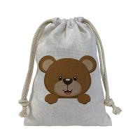 China Sublimation Santa Sacks Blanks Custom Printed Logo Dust Proof Storage Bags Linen Drawstring Sublimation Christmas Gift Bag for sale
