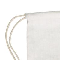 China White Linen Sublimation Drawstring Backpack Custom Photo Printing Linen Drawstring Bag for sale