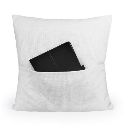 China DIY Printed Linen Pillow Case With Pocket Sublimation Blank Pocket Linen Pillow Covers for sale