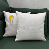 China DIY Printed Linen Pillow Case With Pocket Sublimation Blank Pocket Linen Pillow Covers for sale