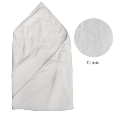 China Sublimation Swaddle Blanket Polyester Towel Blankets Custom Print Milestone Blank Sublimation Baby Blanket With Hat for sale