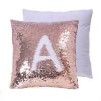China Custom Printing Logo Blank Flippy Sublimation Sequin Pillow Reversible Sequin Sublimation Cushion Cover for sale