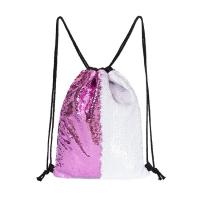 China Sublimation Printing Mermaid Sequin Reversible Backpack Sublimation Drawstring Bags Blanks for sale