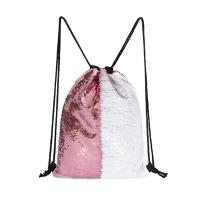 China Sublimation Printing Mermaid Sequin Reversible Backpack Sublimation Drawstring Bags Blanks for sale