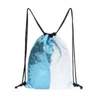 China Sublimation Printing Mermaid Sequin Reversible Backpack Sublimation Drawstring Bags Blanks for sale