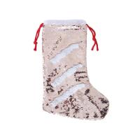 China OEM Custom Sublimation Sequin Christmas Stocking Blanks Sublimation Christmas Decorations for sale