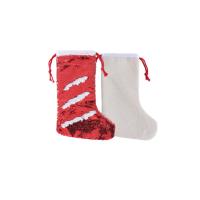 China OEM Custom Sublimation Sequin Christmas Stocking Blanks Sublimation Christmas Decorations for sale
