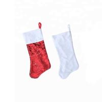 China Custom Christmas Ornaments Sublimation Sequin Stocking Christmas Stocking Sublimation Blanks 45*20cm for sale