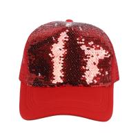 China Sublimation Sequin Baseball Cap Custom Baseball Caps With Logo Photo Printing for sale