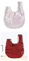 China DIY LOGO Custom Sparkle Sublimation Sequin Tote Bag Cosmetic for sale