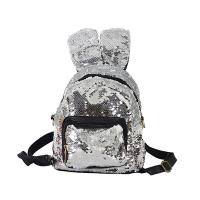 China Stylish Shiny Sublimation Sequin Backpack With Rabbit Ear For Sublimation Printing for sale