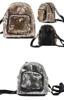 China Sublimation Custom Photo Glitter Sequin Backpack Trendy Travel Sparkly Backpack For Heat Transfer for sale