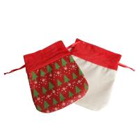 China Customizable Sublimation Christmas Bags Santa Claus Gift Bag for sale