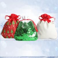 China Customizable Sublimation Christmas Bags Santa Claus Gift Bag for sale