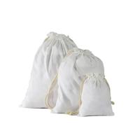 China Logo Printing Sublimation Canvas Bags Storage Sublimation Drawstring Bag Dustproof for sale