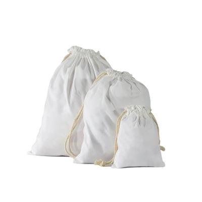 China Logo Printing Sublimation Canvas Bags Storage Sublimation Drawstring Bag Dustproof for sale