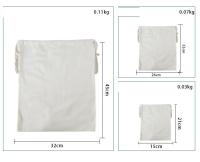 China Logo Printing Sublimation Canvas Bags Storage Sublimation Drawstring Bag Dustproof for sale