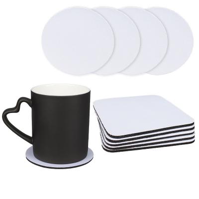 China Non Slip Heat Resistant Sublimation Rubber Coasters Customized Neoprene Coasters for sale