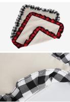 China Double Sided Sublimation Pillow Case Blanks Printed Plaid Cotton Linen Sublimation Pillow Cover for sale