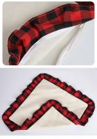 China Double Sided Sublimation Pillow Case Blanks Printed Plaid Cotton Linen Sublimation Pillow Cover for sale