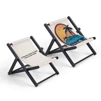 China Custom Logo Plastic Sublimation Phone Stand Blanks With Linen Phone Chair Beach Chair Cell Phone Holder for sale