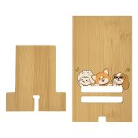China Desktop Sublimation Wooden Cell Phone Stand With Charging Hole Custom Wooden Mobile Phone Stand for sale