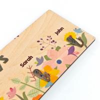 China Sublimation Blanks Wooden Rectangular Wall Hanging Holder With Hooks Custom Key Hanger for sale
