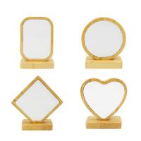 China Modern Bamboo Wood Sublimation Photo Frame Tabletop Display Family Keepsake Couple Gift DIY Memorial Photo Frame for sale