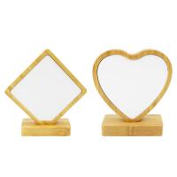 China Modern Bamboo Wood Sublimation Photo Frame Tabletop Display Family Keepsake Couple Gift DIY Memorial Photo Frame for sale
