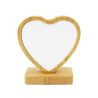 China Modern Bamboo Wood Sublimation Photo Frame Tabletop Display Family Keepsake Couple Gift DIY Memorial Photo Frame for sale