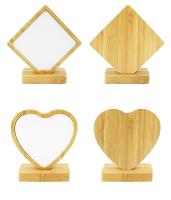 China Modern Bamboo Wood Sublimation Photo Frame Tabletop Display Family Keepsake Couple Gift DIY Memorial Photo Frame for sale